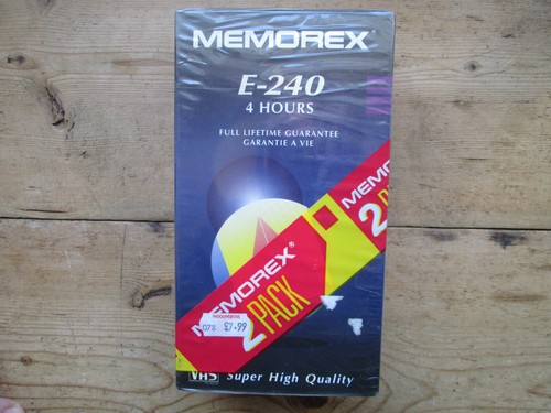 MEMOREX NEW OLD STOCK WOOLWORTHS E-240 4 HOURS 2 PACK VHS SUPER HIGH ...