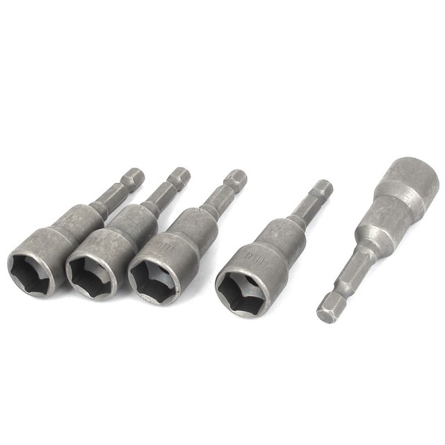 1/4" Shank 13mm Hex Socket Impact Nut Setter Driver Bit Adapter Gray ...