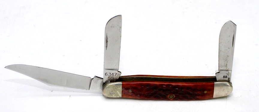 Case XX 6347 SS Large Stockman Knife Chestnut Bone Handles 3 Dots New ...
