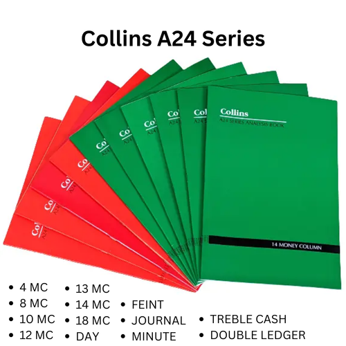 Collins A24 Account Book A4 Money Column 4-18 Day, Feint, Journal ...