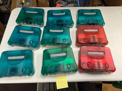 9 Teal & Watermelon N64 Nintendo 64 Systems Consoles Tested & Working ...