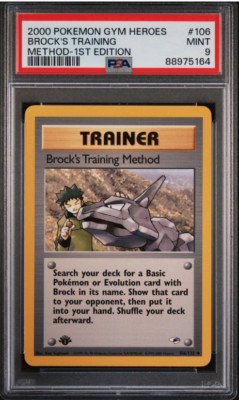 2000 Gym Heroes #106 Brock's Training Method 1st Edition PSA 9 Mint ...