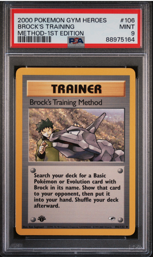 2000 Gym Heroes #106 Brock's Training Method 1st Edition PSA 9 Mint ...
