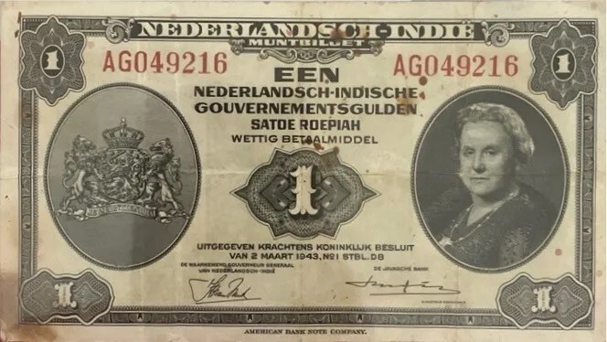 Netherlands Indies 1 gulden 1943 With Protector WWII / Colonial Era | eBay