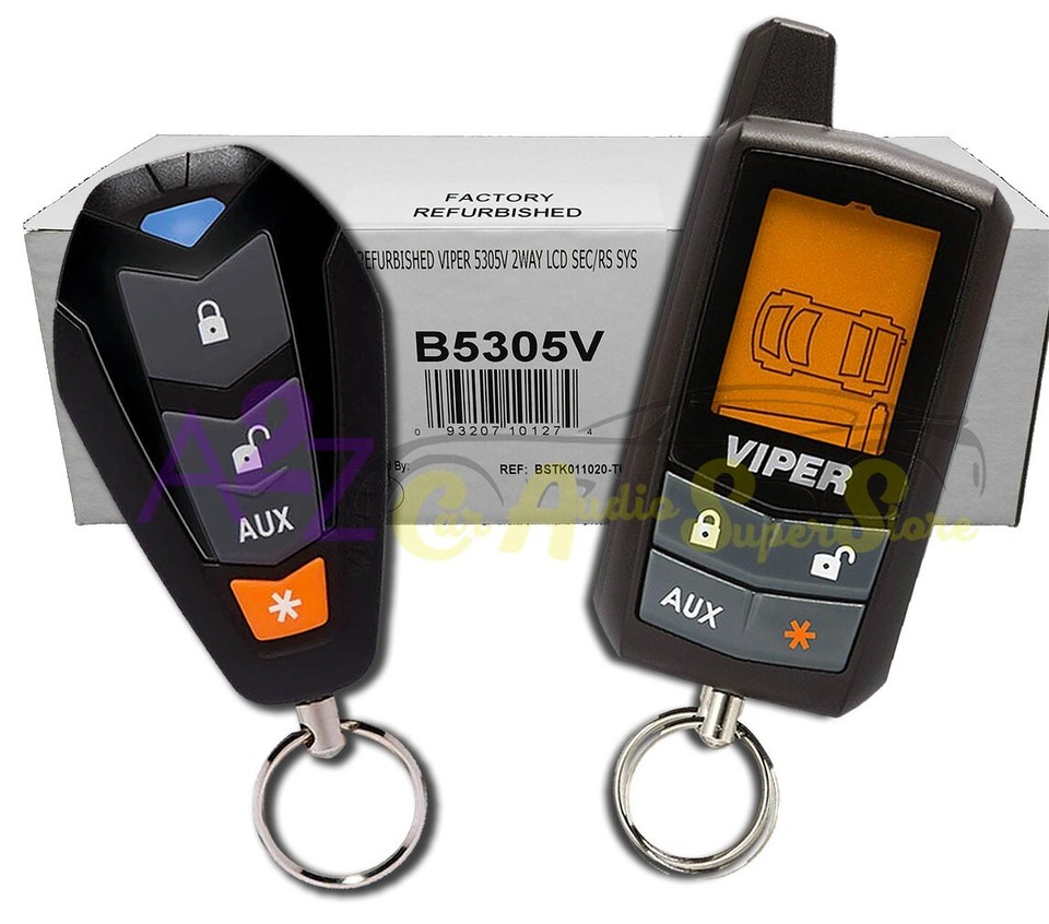 REFURBISHED VIPER 5305V 2 WAY LCD VEHICLE CAR ALARM KEYLESS ENTRY ...