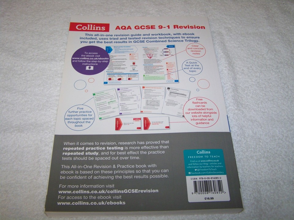 VGC Collins AQA GCSE 9-1 Revision Combined Science Trilogy Foundation ...