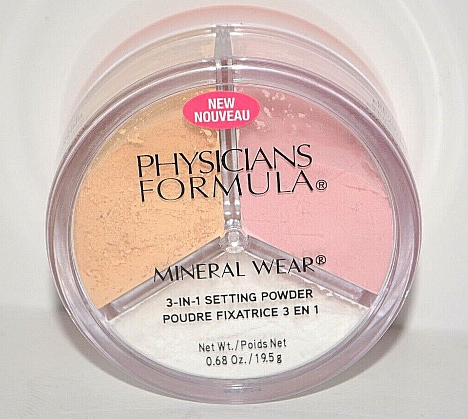 PHYSICIAN'S FORMULA MINERAL WEAR 3 IN 1 SETTING POWDER MAKEUP 0.68 OZ ...