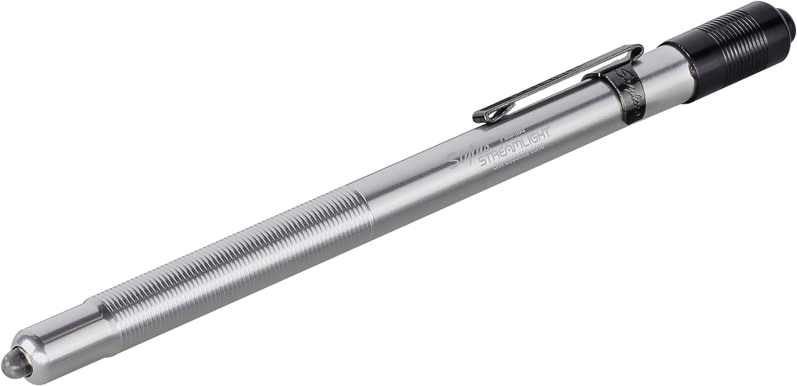 Streamlight 65016 Stylus 2-Lumen Blue LED Pen Light Batteries, Silver ...