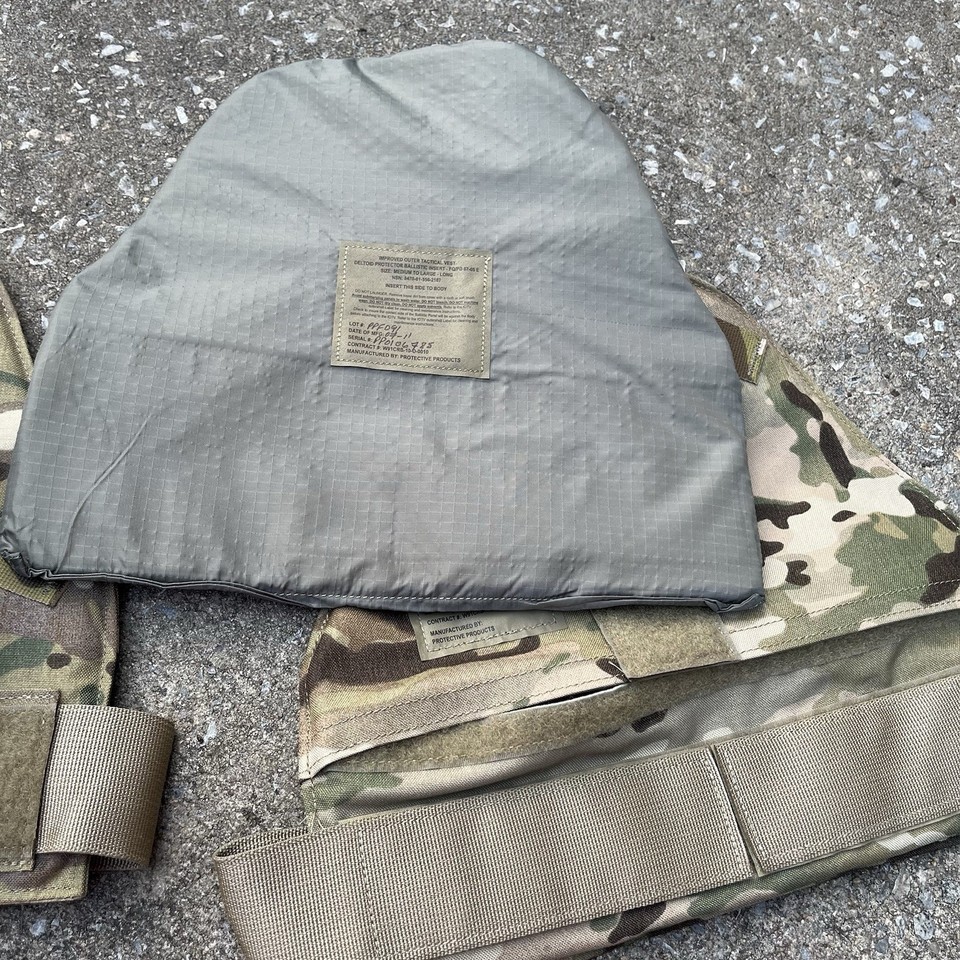 USGI Improved Outer Tactic Vest Protector w/Inserts Medium Large Long X ...