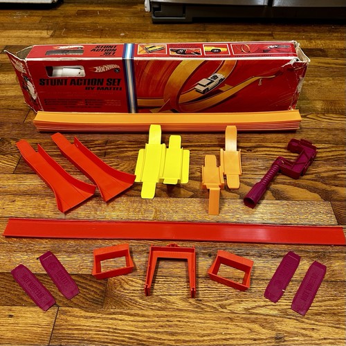 Vintage 1967 Mattel Hot Wheels Stunt Action Set # 6279 Loop Jump Ramp ...