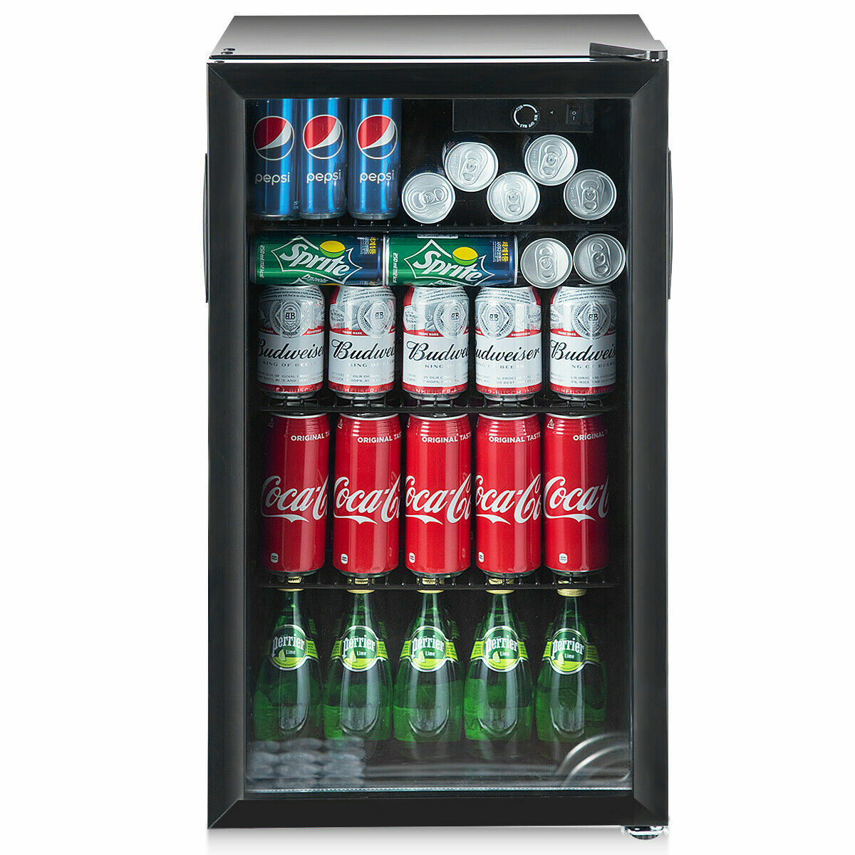 120 Can Beverage Refrigerator Beer Wine Soda Drink Cooler Mini Fridge ...