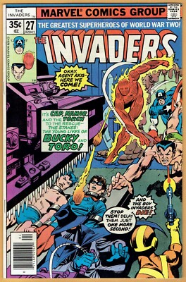 INVADERS 27 VF Marvel Comics 1978 Capt America Human Torch Bucky Toro ...
