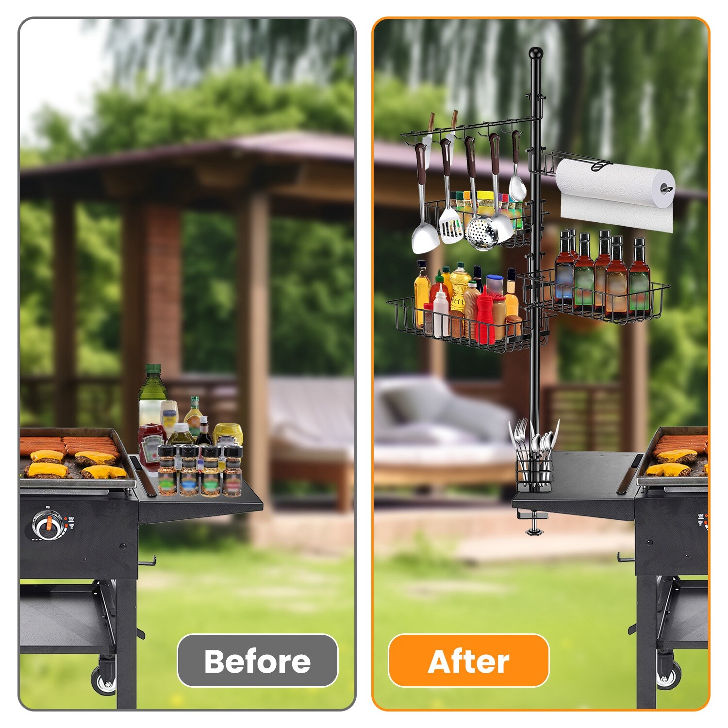 Griddle Caddy for Blackstone Griddle Accessories BBQ w/ Paper Tow ...