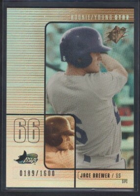 JACE BREWER 2000 SPX #190 RC ROOKIE RAYS MINT SP #0189/1600 | eBay