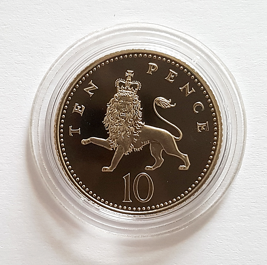 1983 - 2008 The Royal Mint Crowned Lion PROOF Ten pence 10p coin ...