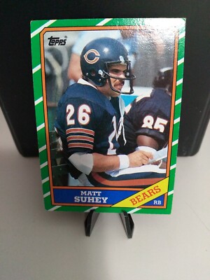 MATT SUHEY 1986 Topps Football Card #12 Vintage NFL Chicago Bears ...
