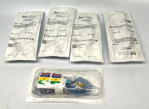 (5) ICU Medical Transpac IV Monitoring Kit 60” Disposable Transducer 03 ...