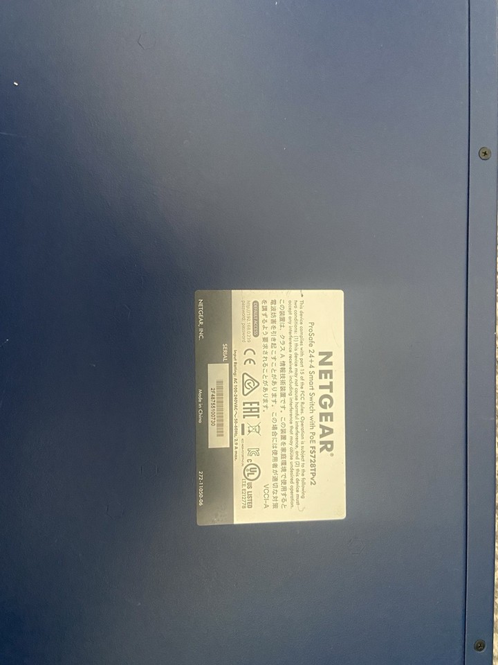 Netgear ProSafe Smart Switch FS728TPV2 24+4 Poe | eBay UK