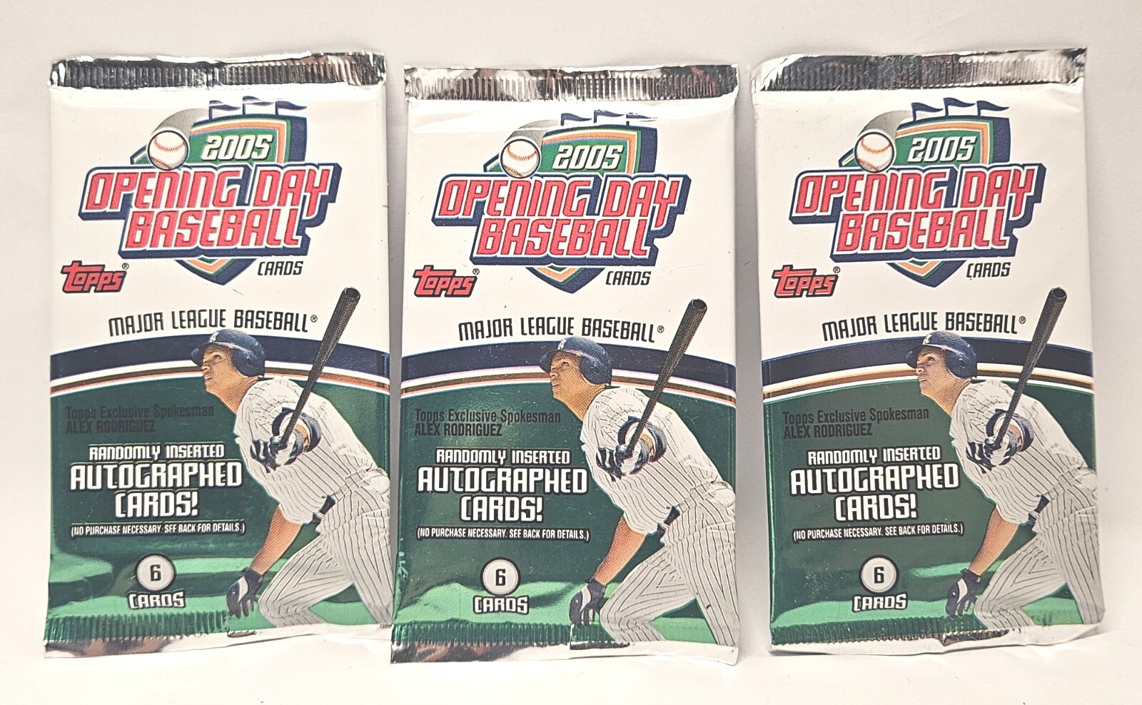 2005 Topps Opening Day Baseball 6 Card Pack ( X 3) | eBay