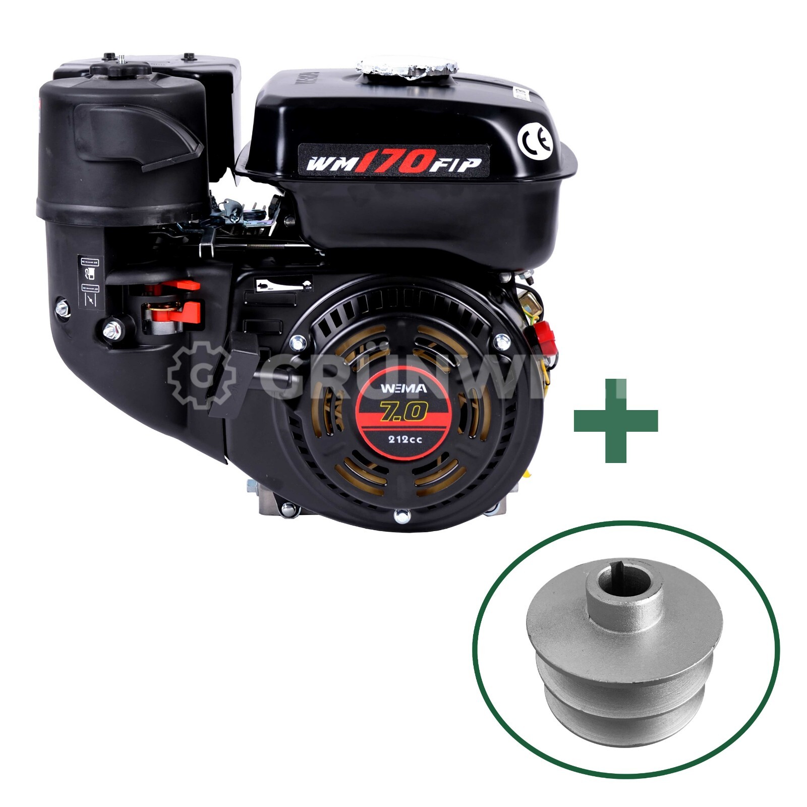 EURO5 Benzinmotor Weima WM170F-Q 7PS 4-Takt 19 mm Motor Standmotor ...