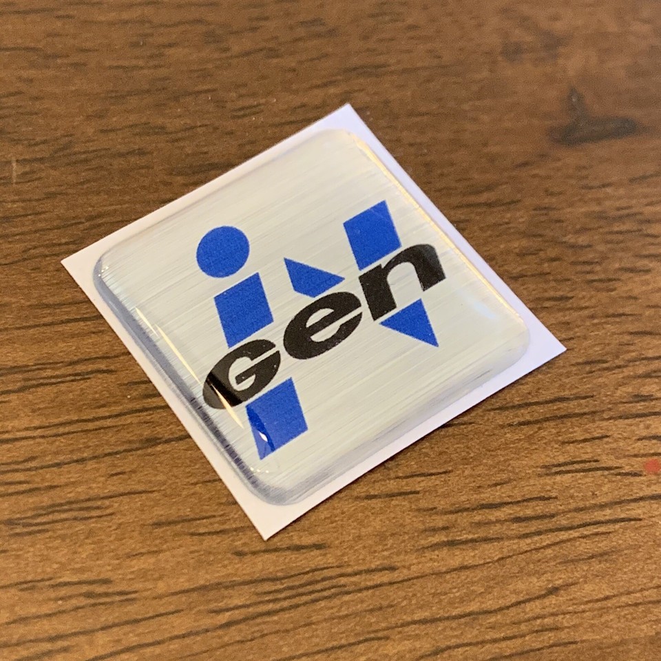 INGEN Jurassic Park 386 486 Computer Case Badge DOMED Sticker Retro PC ...