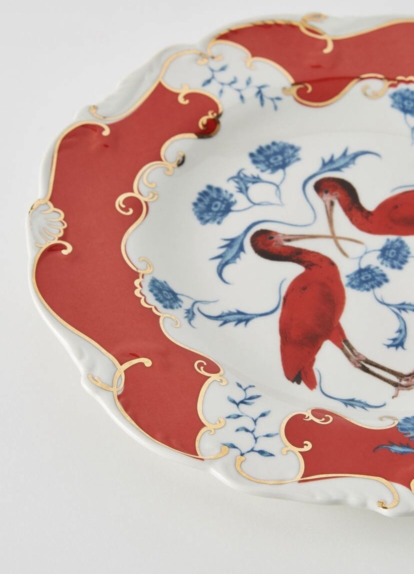 NEW ANTHROPOLOGIE SCARLET DESSERT SIDE PLATE ARTIST LOU ROTA COLLECTION ...