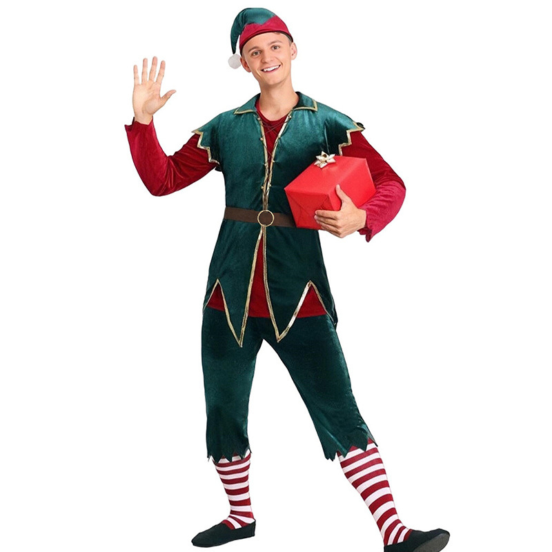 Christmas Green Elf Fancy Cosplay Costume Xmas Women Adult Elf Fancy ...