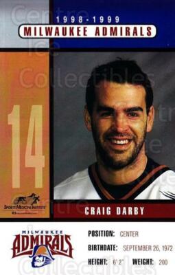 1998-99 Milwaukee Admirals Postcards #4 Craig Darby | eBay UK