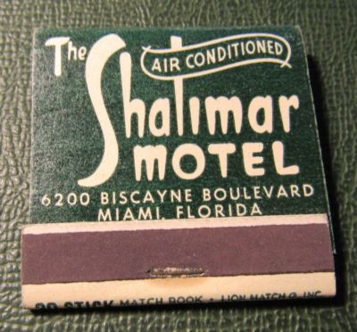 Matchbook - Shalimar Motel Miami FL FULL 30 STICK | eBay