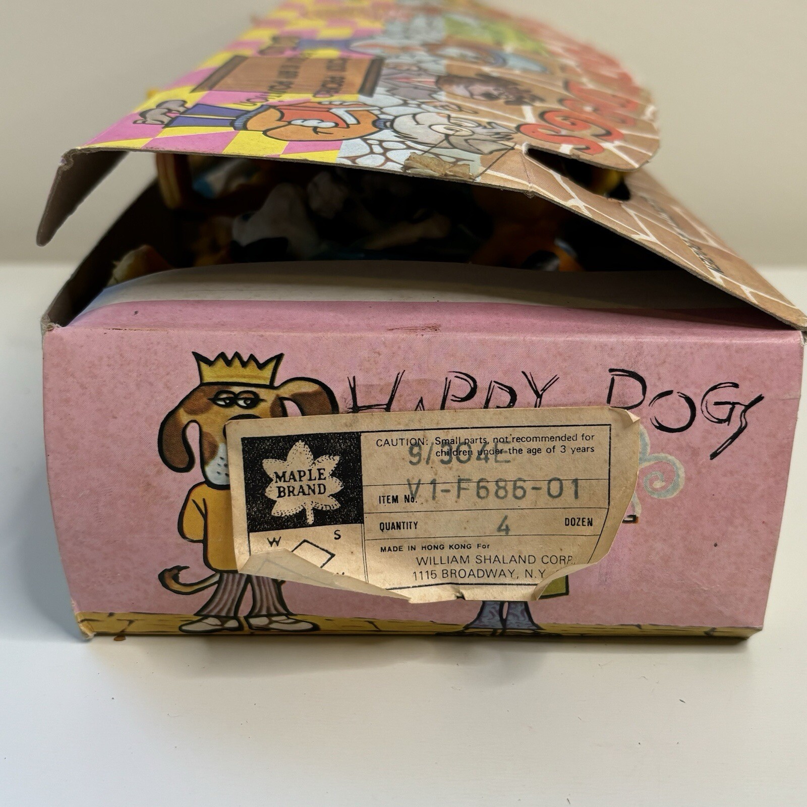48 Vtg BENDY BENDABLE Rubber Happy DOGs FIGURE HONG KONG Wire Toy Box ...