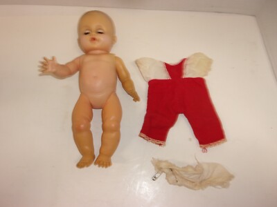 Vintage Eegee 11" Sleepy Eye Baby Doll Vinyl Drinks And Wets Scratches ...