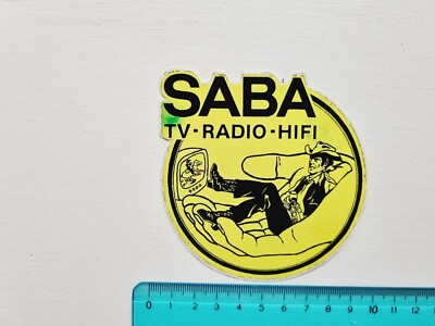 Saba TV Radio Hifi Sticker Decal Vintage 80s Original | eBay