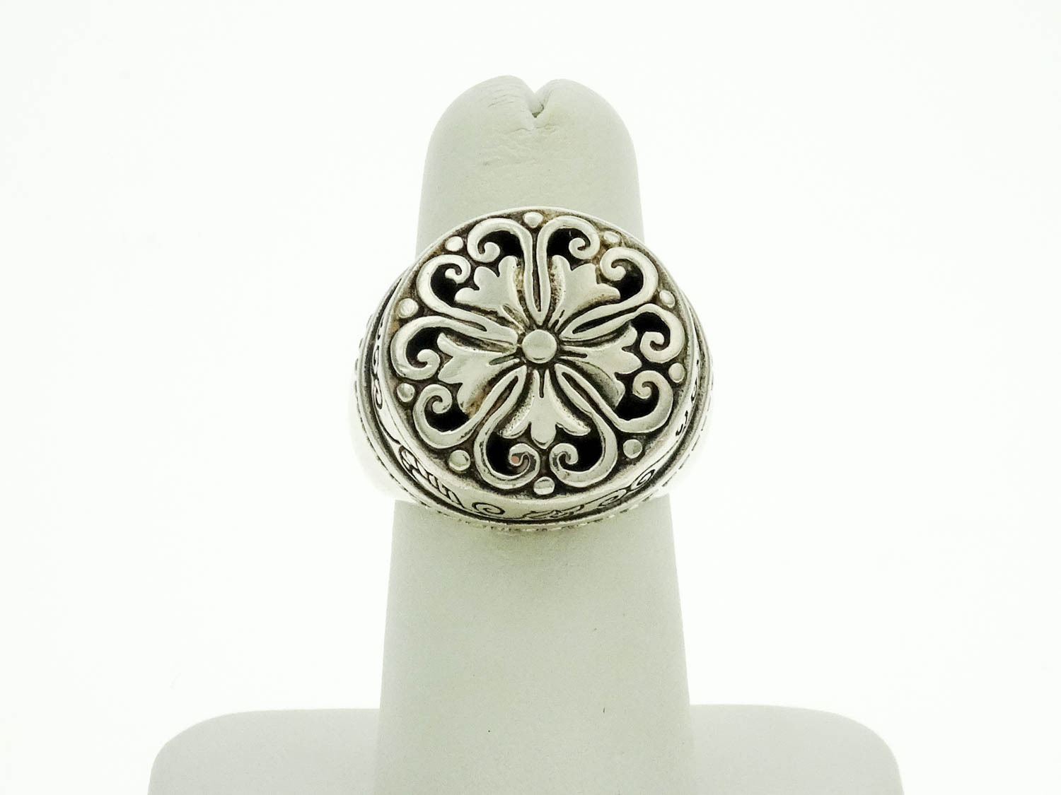 Sterling Silver Ring with Fancy Designs Size- 7 | eBay