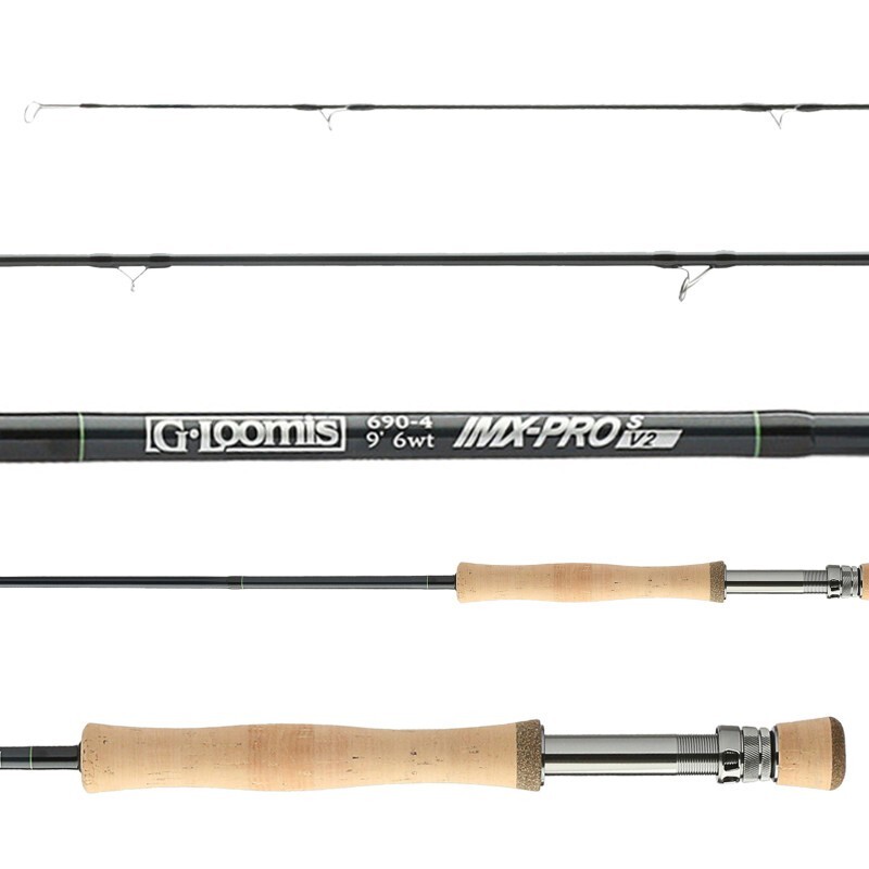 NEW G. LOOMIS IMX-PRO V2S 1190-4 9' #11 WEIGHT SALTWATER FLY ROD FREE ...