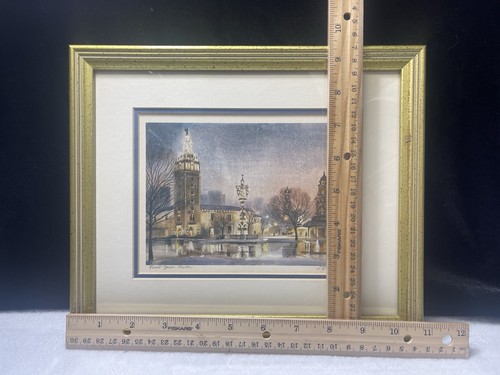 J.R. Hamil Signed Print “First Snow - Plaza” Framed Picture 11.25x9.5 ...
