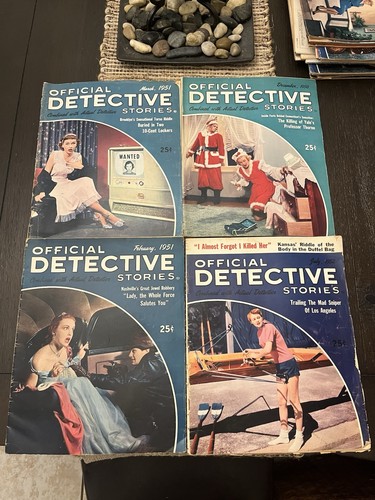 LOT OF FOUR: Vintage 1950s Official Detective Stories True Crime ...