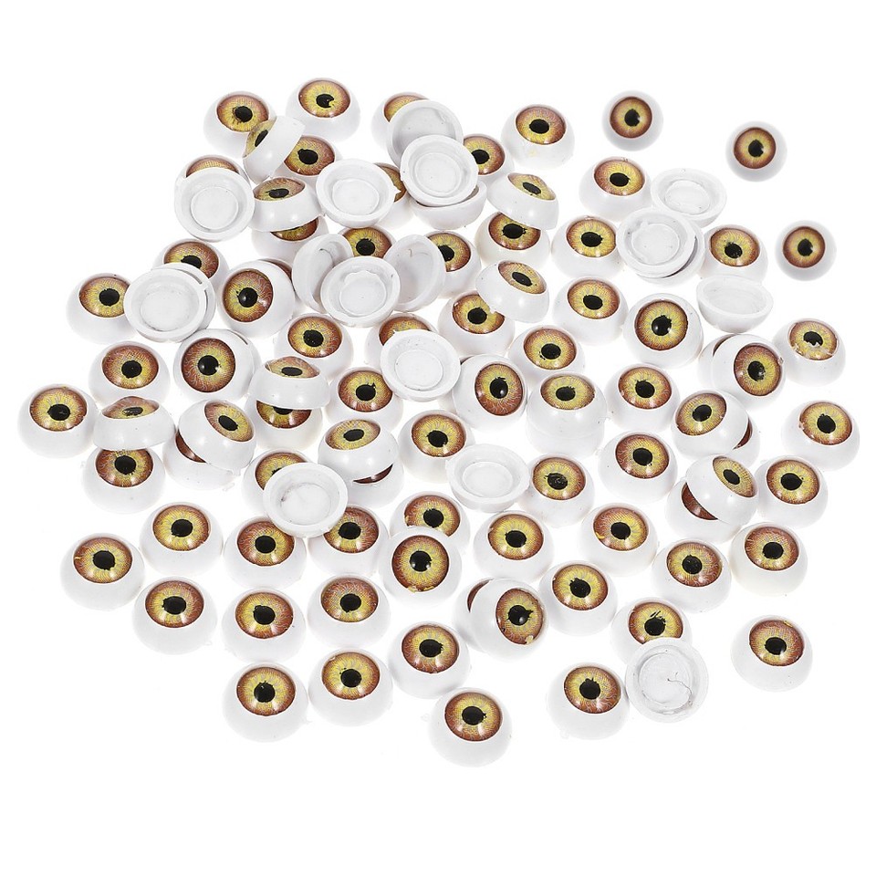 100 Pcs Compact Plastic Doll Eyes Half Round Eyeballs for Crafts | eBay ...