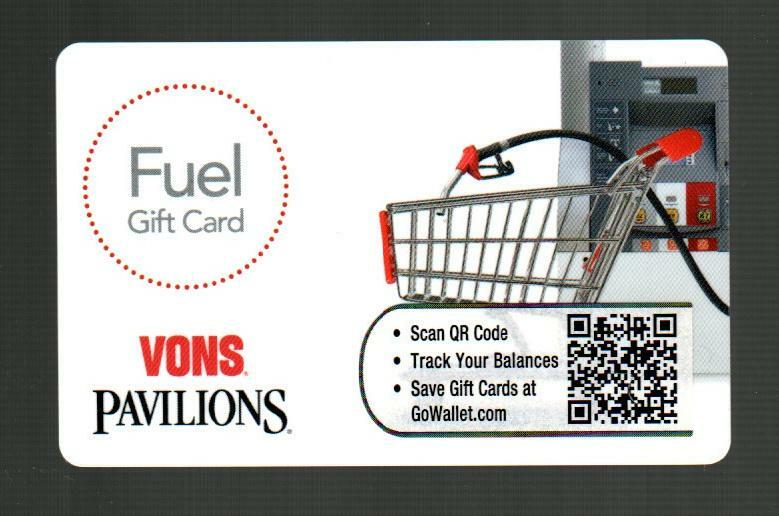 VONS / PAVILIONS Shopping Cart & Fuel Pump 2012 Gift Card ( $0 - No ...
