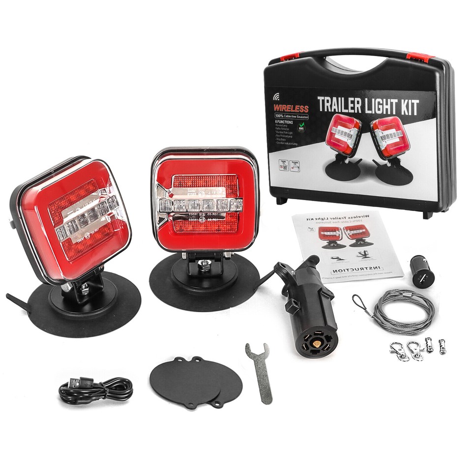 Wireless Trailer Lights, 2 Mounting Options Magnetic Trailer Light for ...
