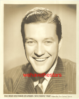 VINTAGE Dennis Morgan QUITE HANDSOME '41 AFFECTIONATELY YOURS Publicity ...