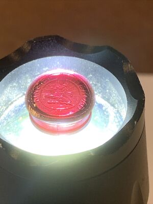 MG TD TC Bentley Wing Side/Indicator Lucas 1130 RED Tell Tale Medallion ...