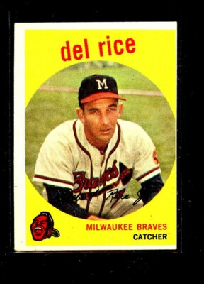 1959 TOPPS #104 DEL RICE BRAVES EXMINT(OC) E06639 | eBay
