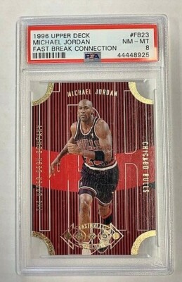 1996-97 Upper Deck Michael Jordan Fast Break Connection #FB23 PSA Mint ...