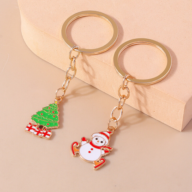 Cute Cartoon Christmas Keychain Christmas Tree Snowman Key RinEN | eBay