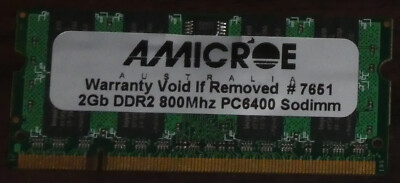 Laptop RAM Memory. Amicroe Australia 2GB DDR2 800Mhz PC6400 Sodimm | eBay