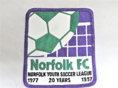Vtg NORFOLK FC NORFOLK YOUTH SOCCER LEAGUE 1997 20 Years Patch Virginia ...
