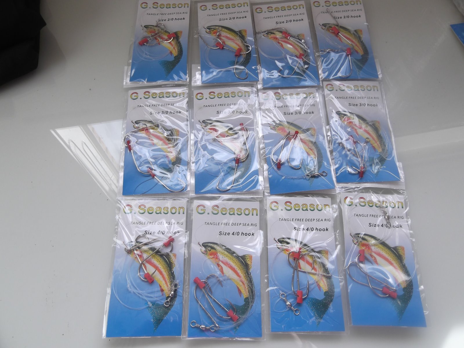 12 tangle free fishing rigs (for tylor/salmon/snapper/pinky/flathead ...