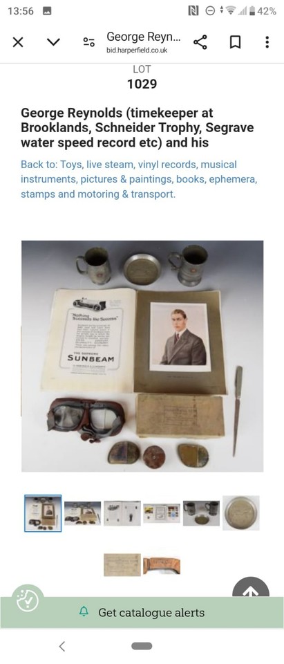 1931 Trophy Brooklands Timekeeper Schneider Medal Silver Seagrave BARC ...