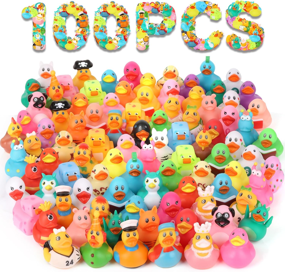 100 Pack Rubber Ducks in Bulk, Assorted Ducks for Jeeps Ducking, Mini Rubber Duc | eBay