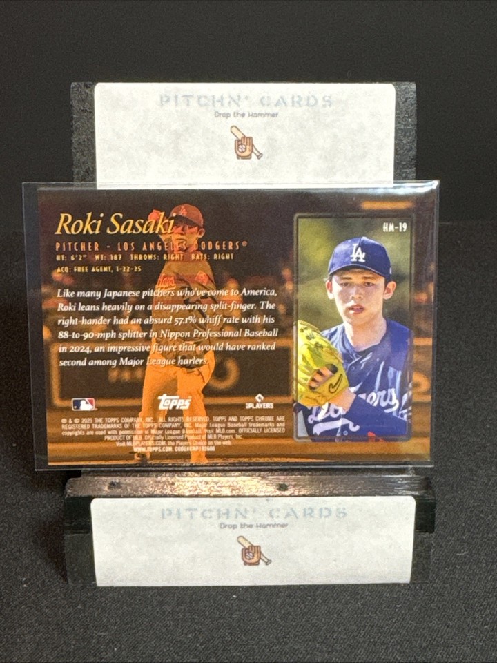 2025 Topps Chrome Baseball Roki Sasaki Hobby Masters RC Case Hit SSP | eBay